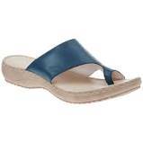 Marco Tozzi Leather Navy Toe Loop Slip On Mule Sandal | Boutique on the ...